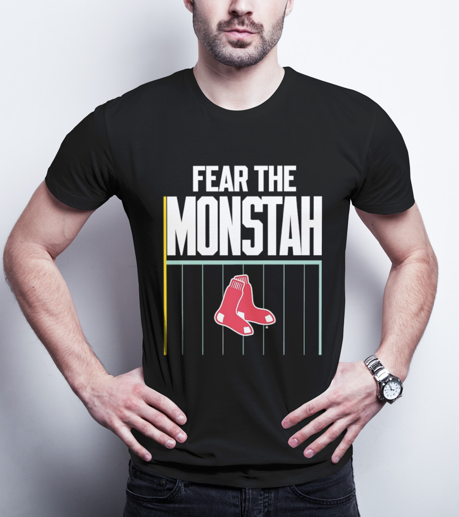 Boston Red Sox Fear The Monstah Major League Baseball Green Monster T-Shirt