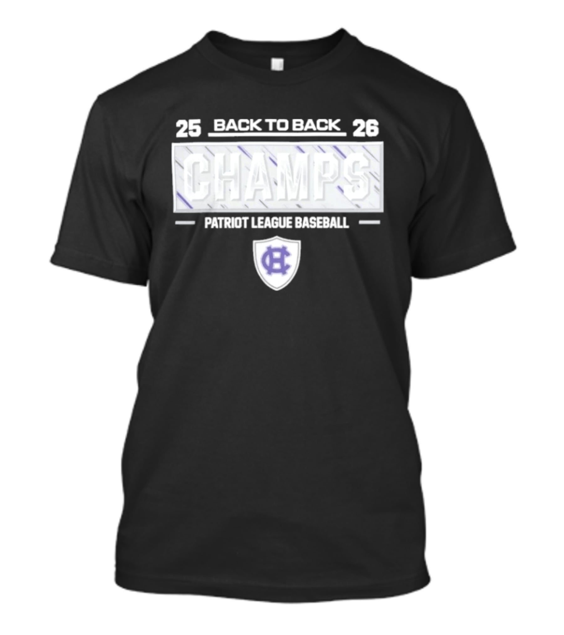 Back To Back Champs 2026 Patriot League Baseball Holy Cross T-Shirt