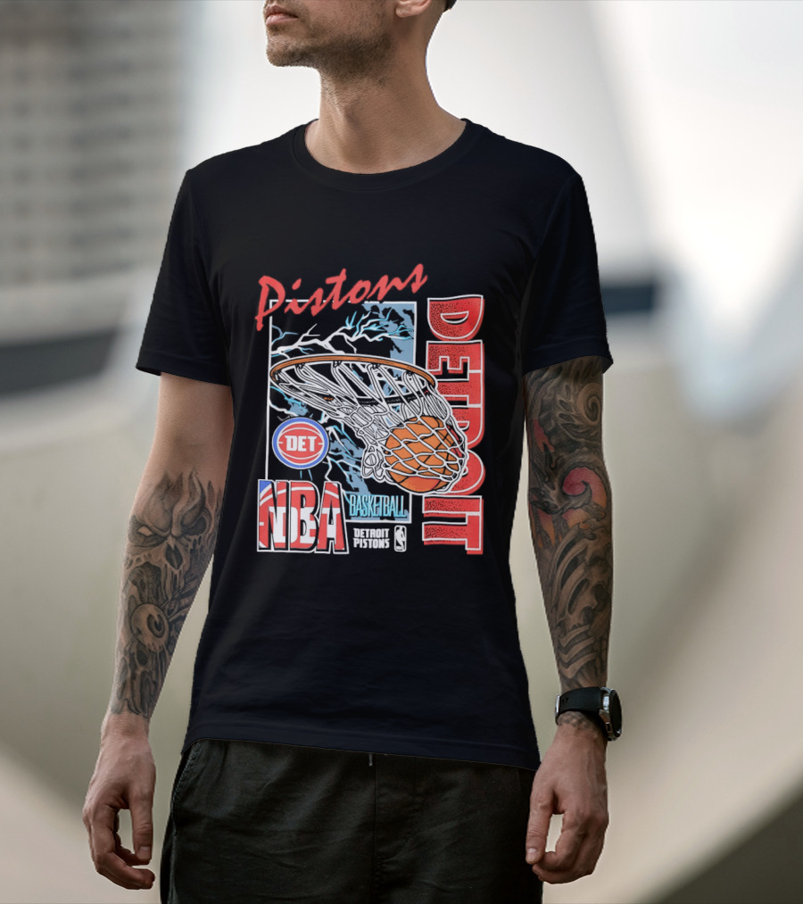 Pistons Detroit NBA Basketball DET Hoops 6 T-Shirt