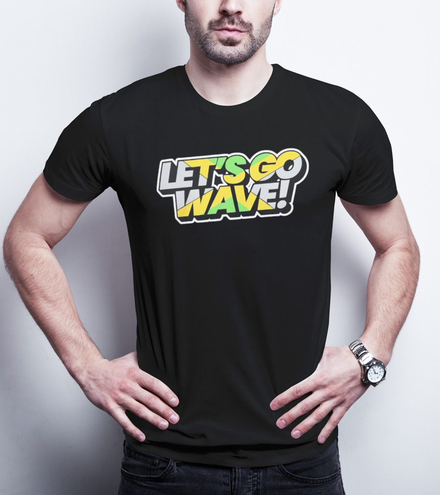 Jamaica Kingston Montego Bay Ocho Rios Port Antonio Spanish Town Let's Go Wave T-Shirt