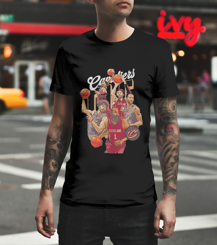 Cleveland Cavaliers James Harden Darius Garland Donovan Mitchell Basketball Players T-Shirt