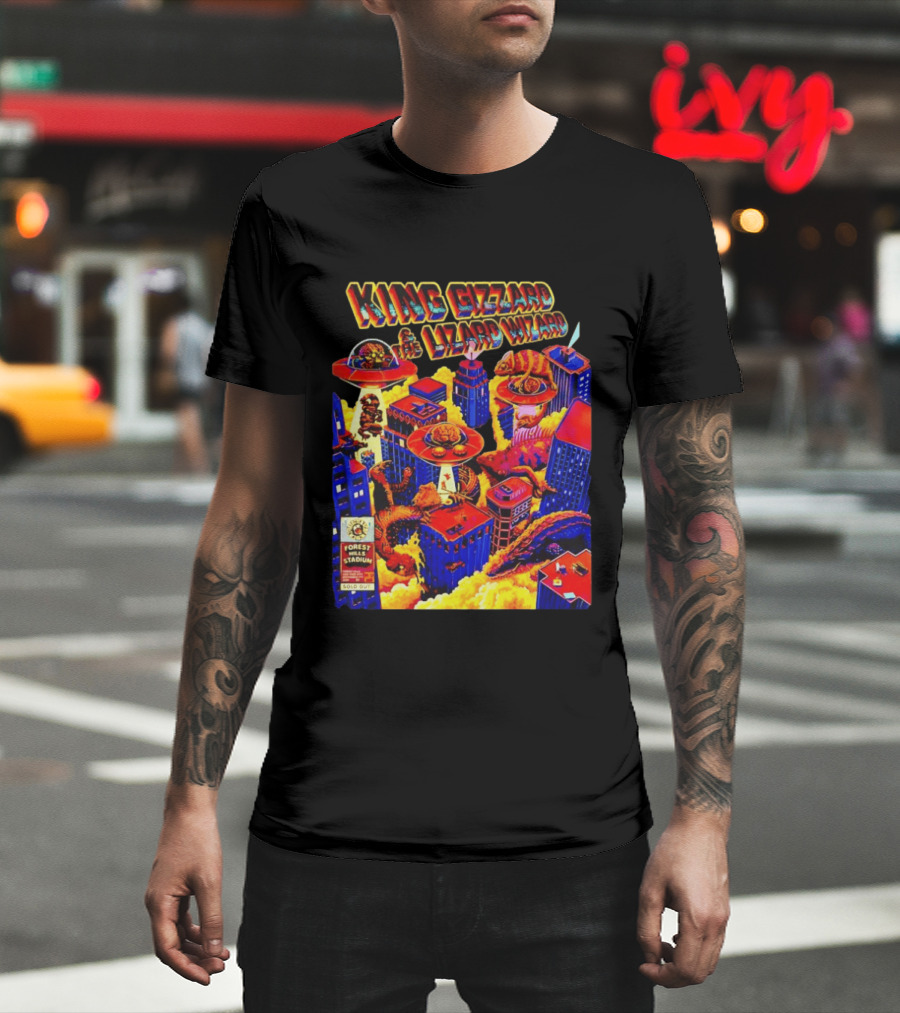 King Gizzard & The Lizard Wizard Forest Hills Stadium Sold Out Giant Monsters City Tour 2026 T-Shirt