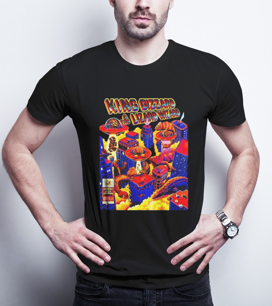 King Gizzard & The Lizard Wizard Forest Hills Stadium Sold Out Giant Monsters City Tour 2026 T-Shirt