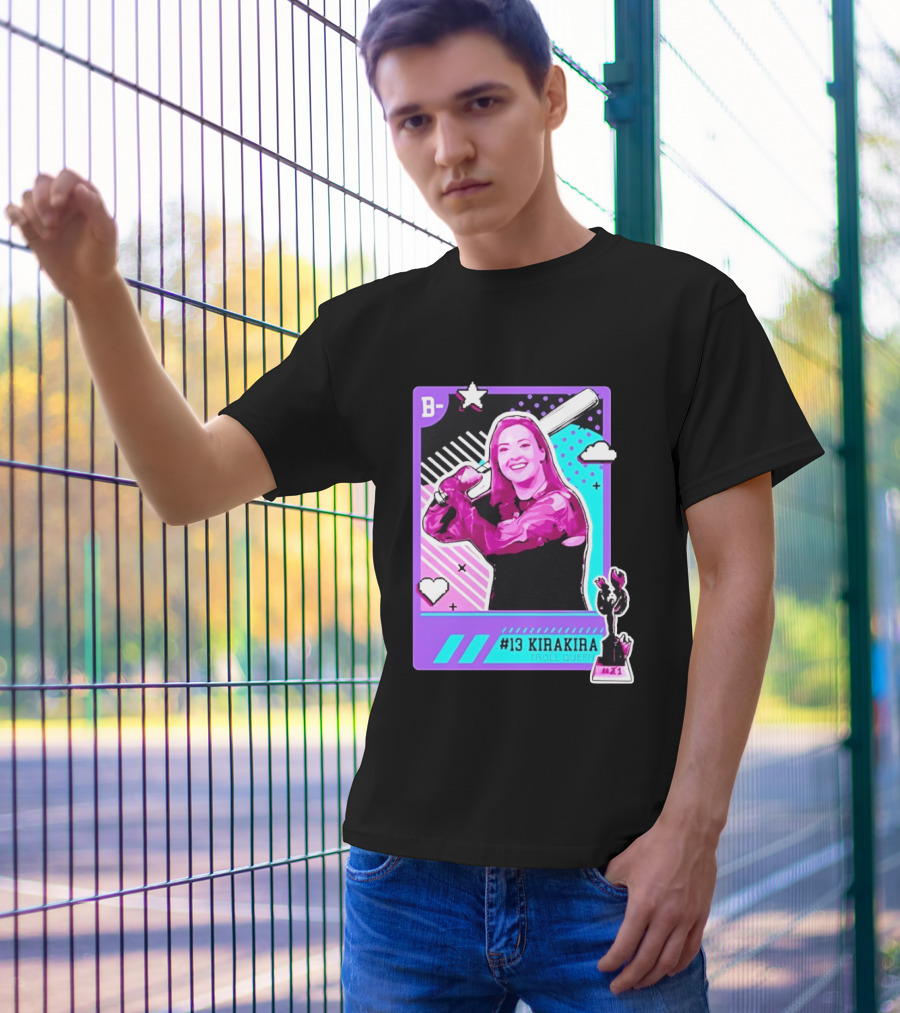 B Kirakira Troll Queen 13 X1 Star Baseball Player Card T-Shirt