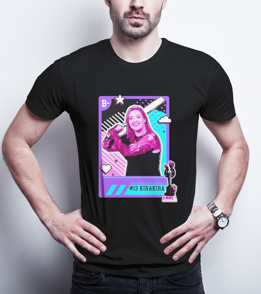B Kirakira Troll Queen 13 X1 Star Baseball Player Card T-Shirt