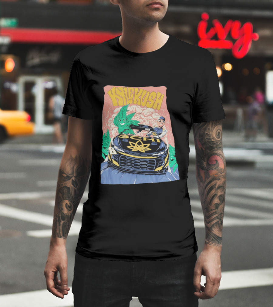 Kyle Kush NASCAR 8 3CHI Racing Car Cannabis T-Shirt