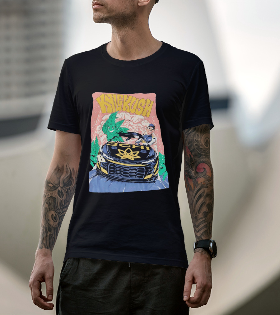 Kyle Kush NASCAR 8 3CHI Racing Car Cannabis T-Shirt