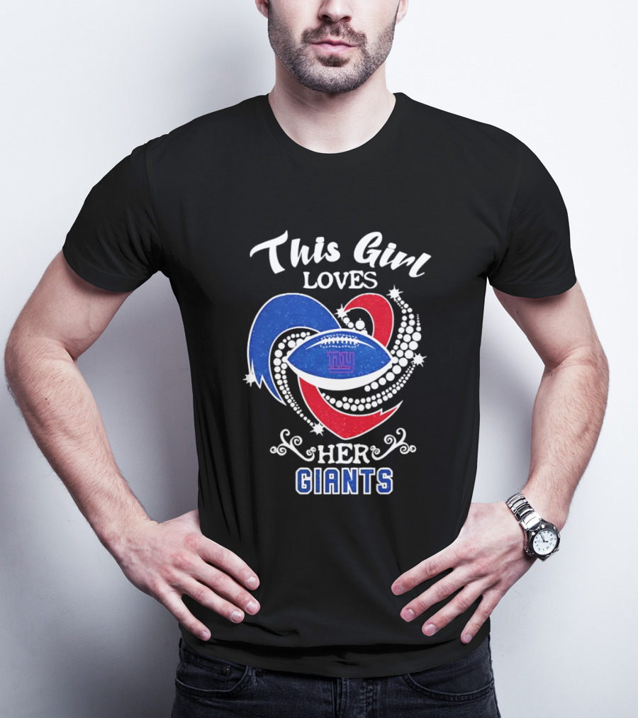 This Girl Loves Her New York Giants Football Fan National League T-Shirt