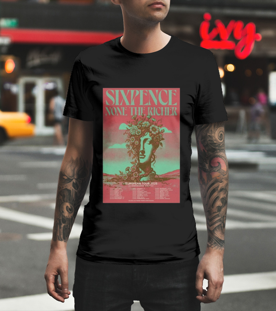 Sixpence None The Richer European Tour 2026 London Frankfurt Paris Dates T-Shirt