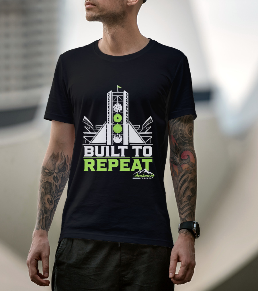 Seattle Seahawks Built To Repeat Stadium Celebration T-Shirt