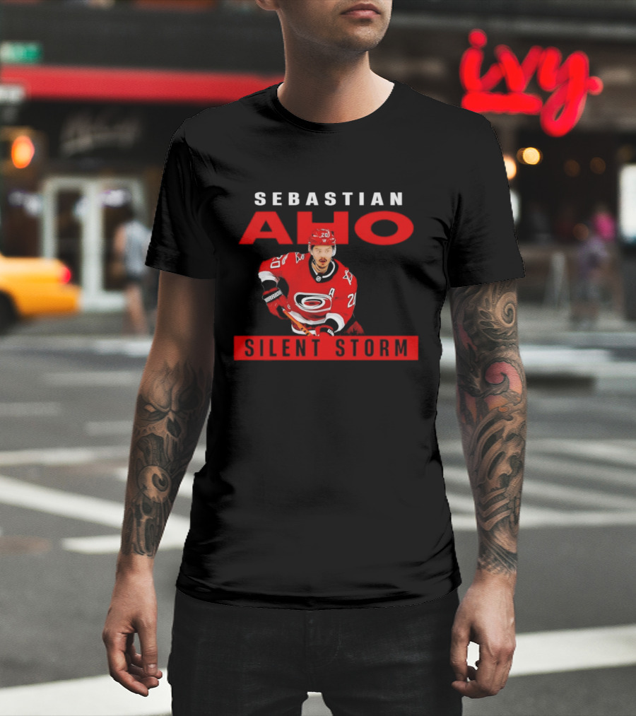 Sebastian Aho Carolina Hurricanes Silent Storm NHL T-Shirt