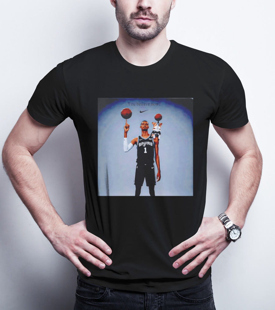 Victor Wembanyama NBA San Antonio Spurs Corgi You Believe Now T-Shirt