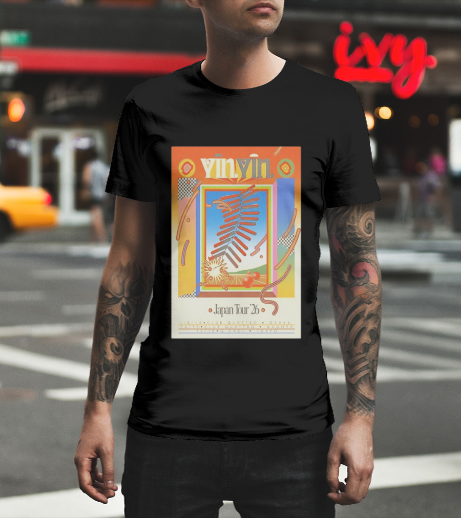 Yin Yin Japan Tour 26 Club Quattro Osaka Nagoya Q East Tokyo T-Shirt