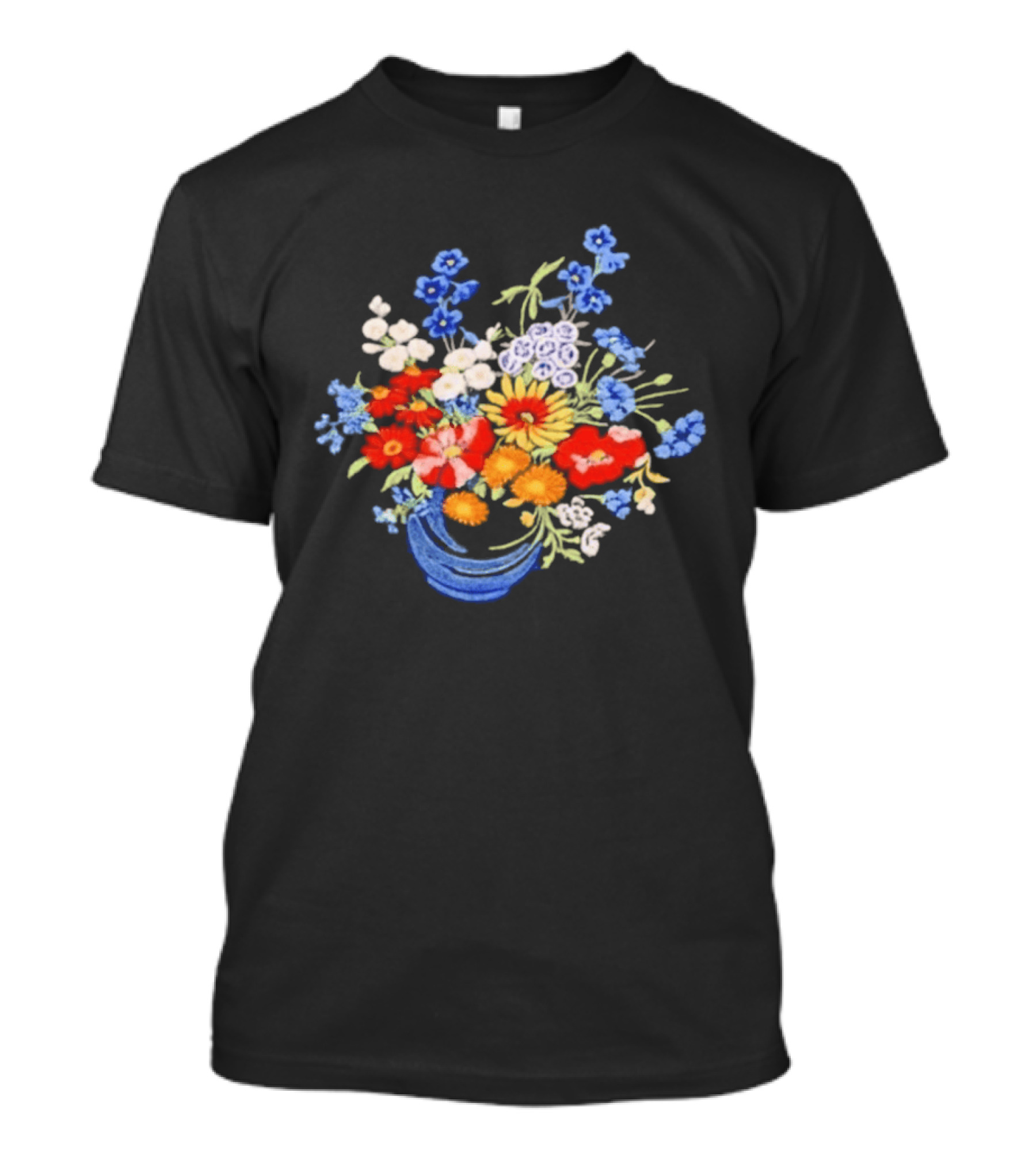 Floral Garden Vibrant Watercolor Bouquet T-Shirt