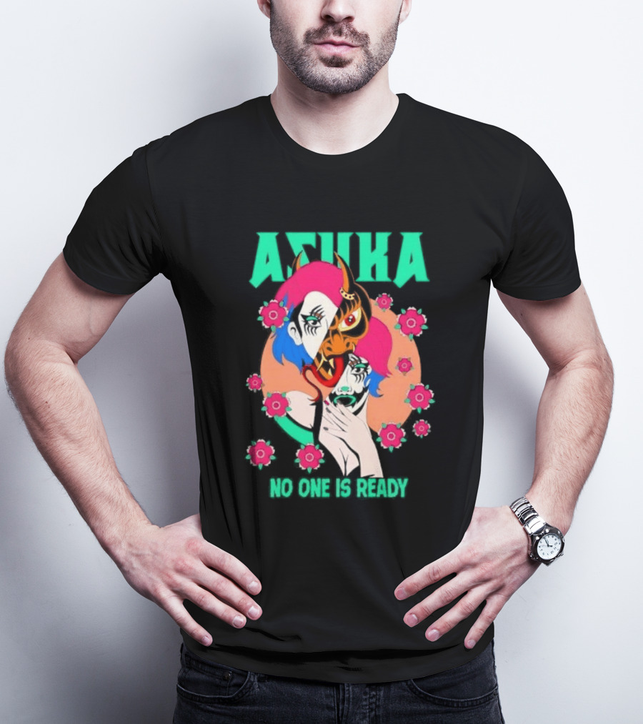 Asuka No One Is Ready Masked Floral T-Shirt