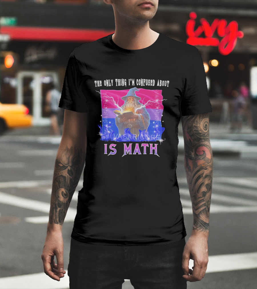 Bisexual Confused About Math Wizard With Flag T-Shirt