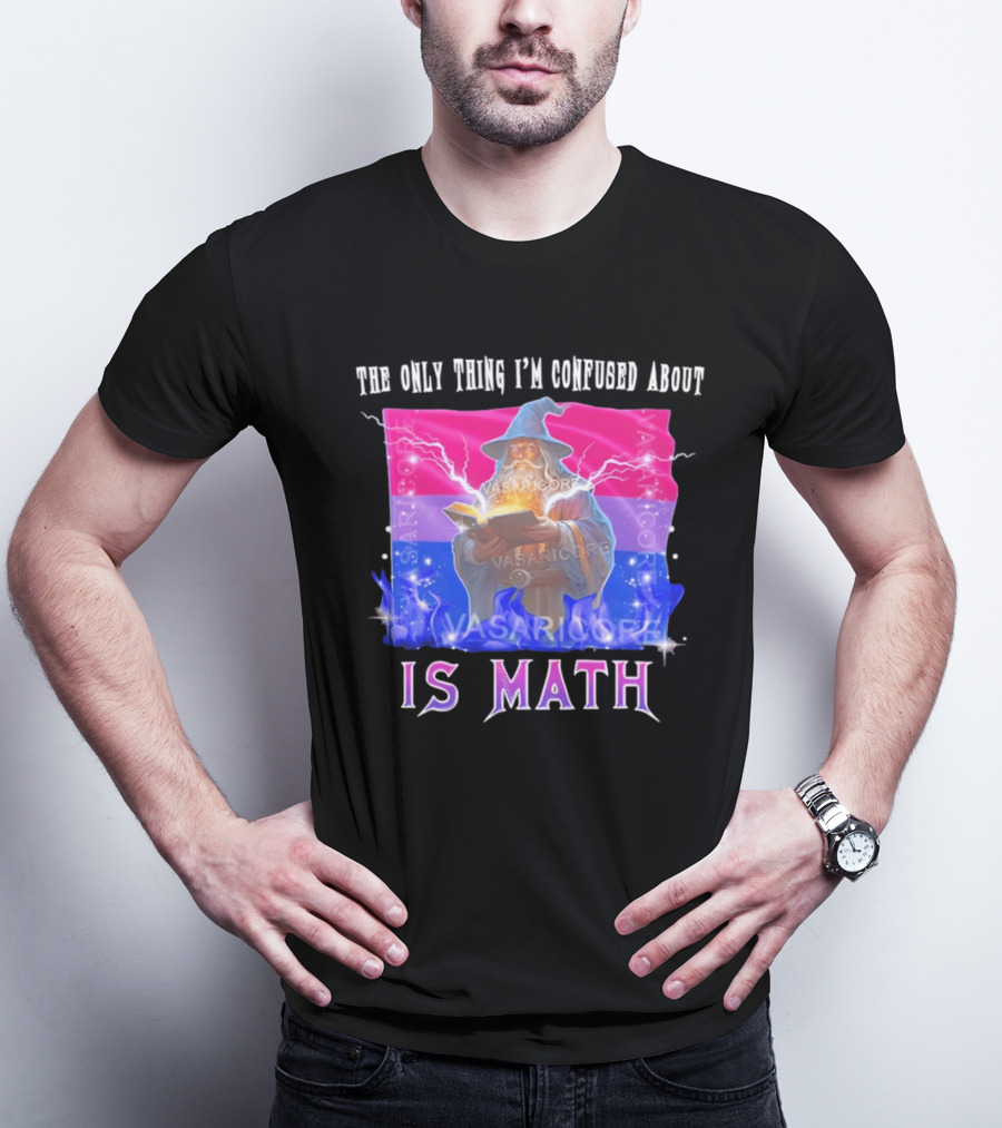 Bisexual Confused About Math Wizard With Flag T-Shirt