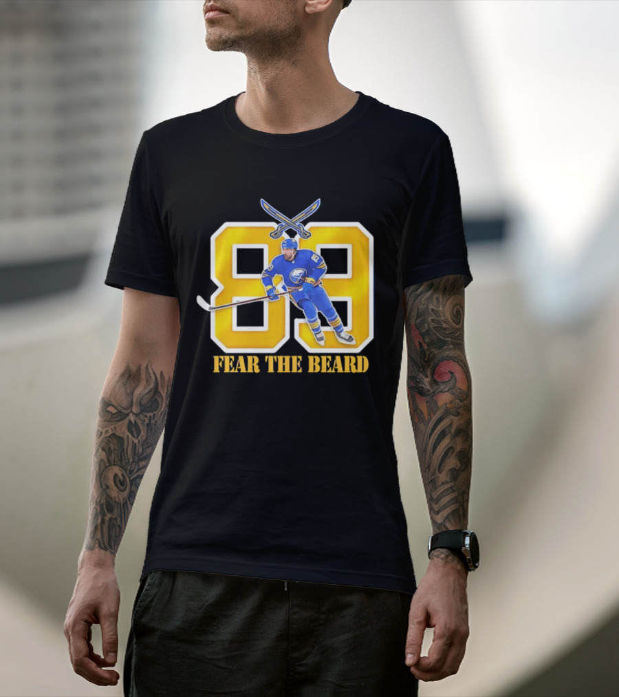 Buffalo Sabres Alex Tuch 89 Fear The Beard Hockey Player Fan Gear T-Shirt