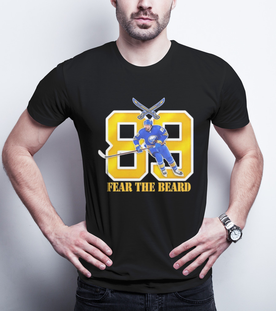 Buffalo Sabres Alex Tuch 89 Fear The Beard Hockey Player Fan Gear T-Shirt