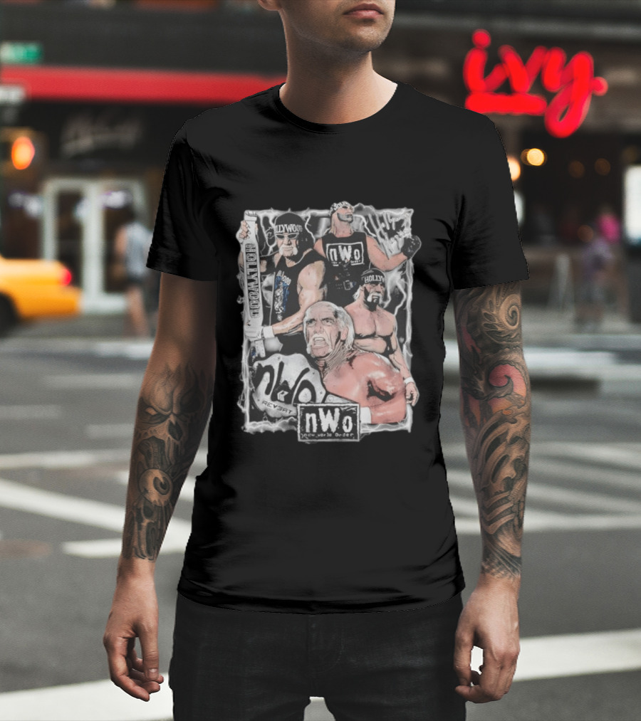 Hollywood Hulk Hogan Scott Hall Kevin Nash NWo New World Order Retro Wrestlers T-Shirt
