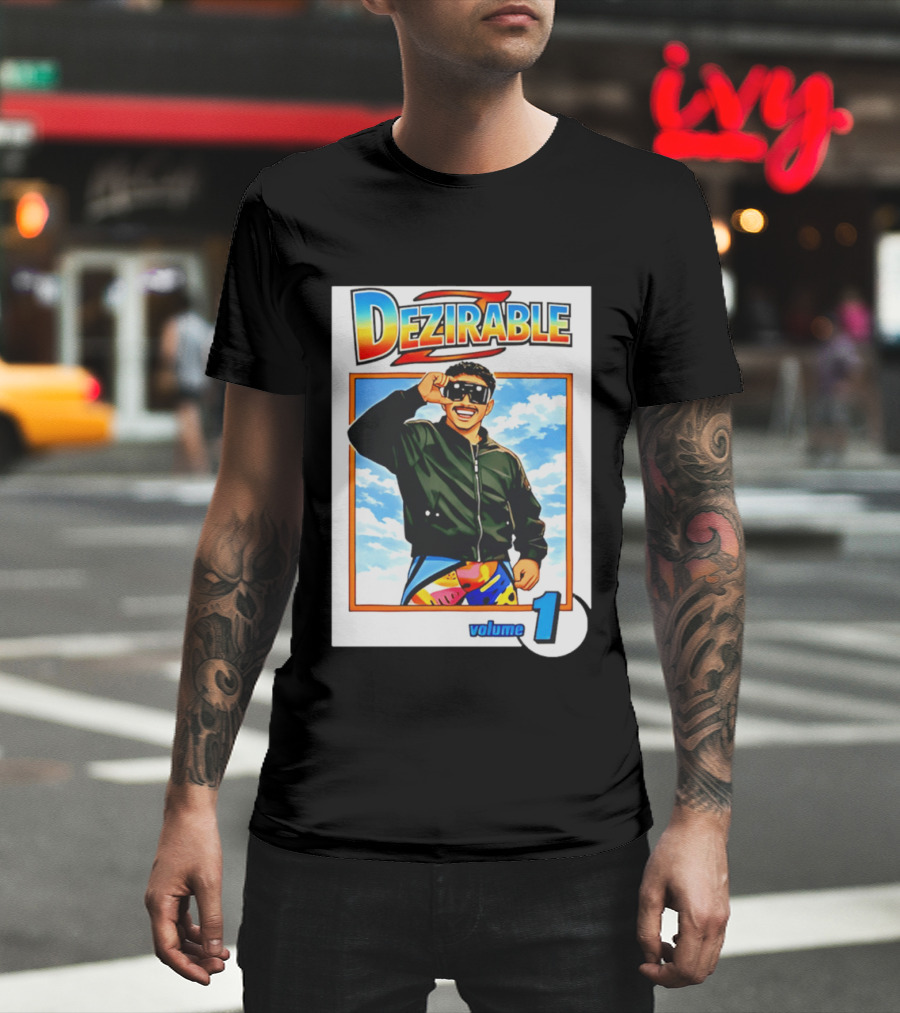 Dezirable Volume 1 Manga Cover Retro Style Sunglasses Colorful T-Shirt