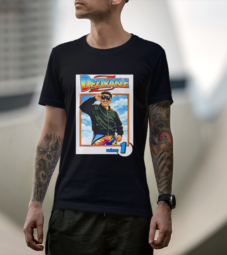Dezirable Volume 1 Manga Cover Retro Style Sunglasses Colorful T-Shirt