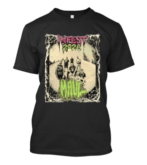 Infest 2026 Maul Old School Death Metal Band Vintage Aesthetic T-Shirt