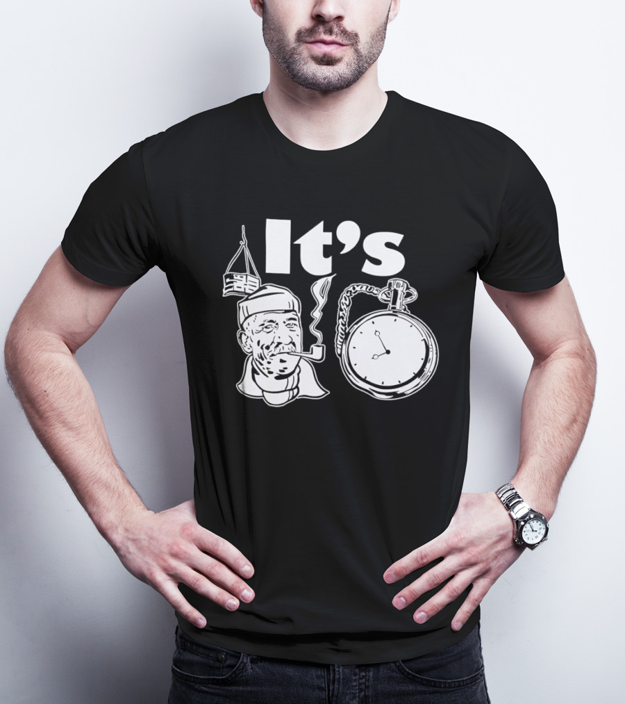 Popeye Crane Hook Time Smoking Pipe T-Shirt