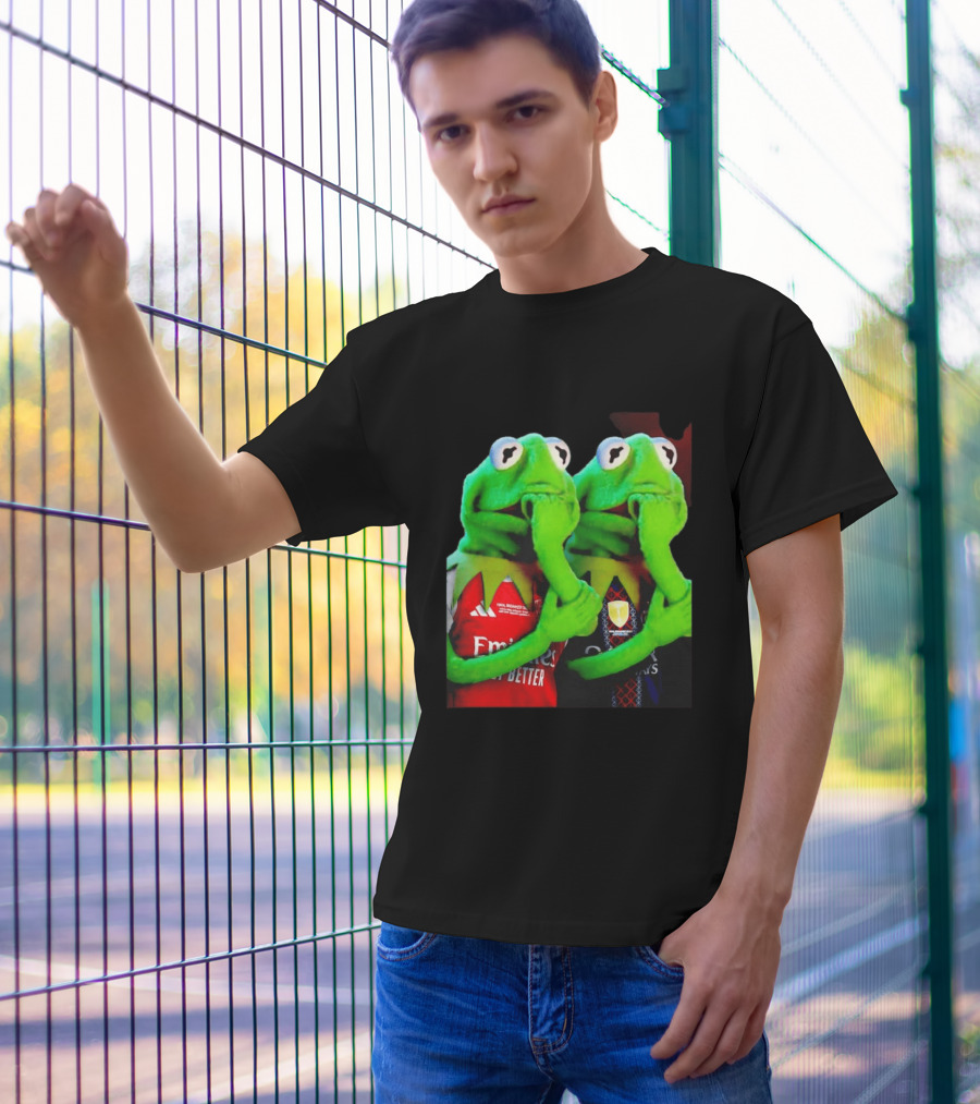 Kermit The Frog Thinking Arsenal Paris Saint Germain Final Budapest Emirates Groupama 2023 T-Shirt