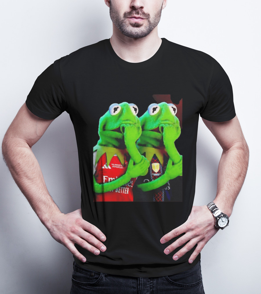 Kermit The Frog Thinking Arsenal Paris Saint Germain Final Budapest Emirates Groupama 2023 T-Shirt