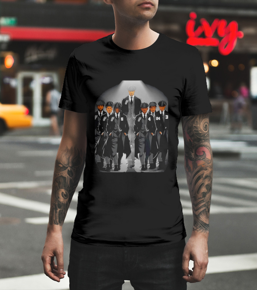 Peaky Blinders San Antonio Spurs Basketball Players Walking Formation 5 4 24 3 T-Shirt