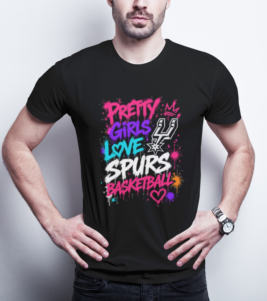 Pretty Girls Love Spurs Basketball San Antonio Spurs T-Shirt