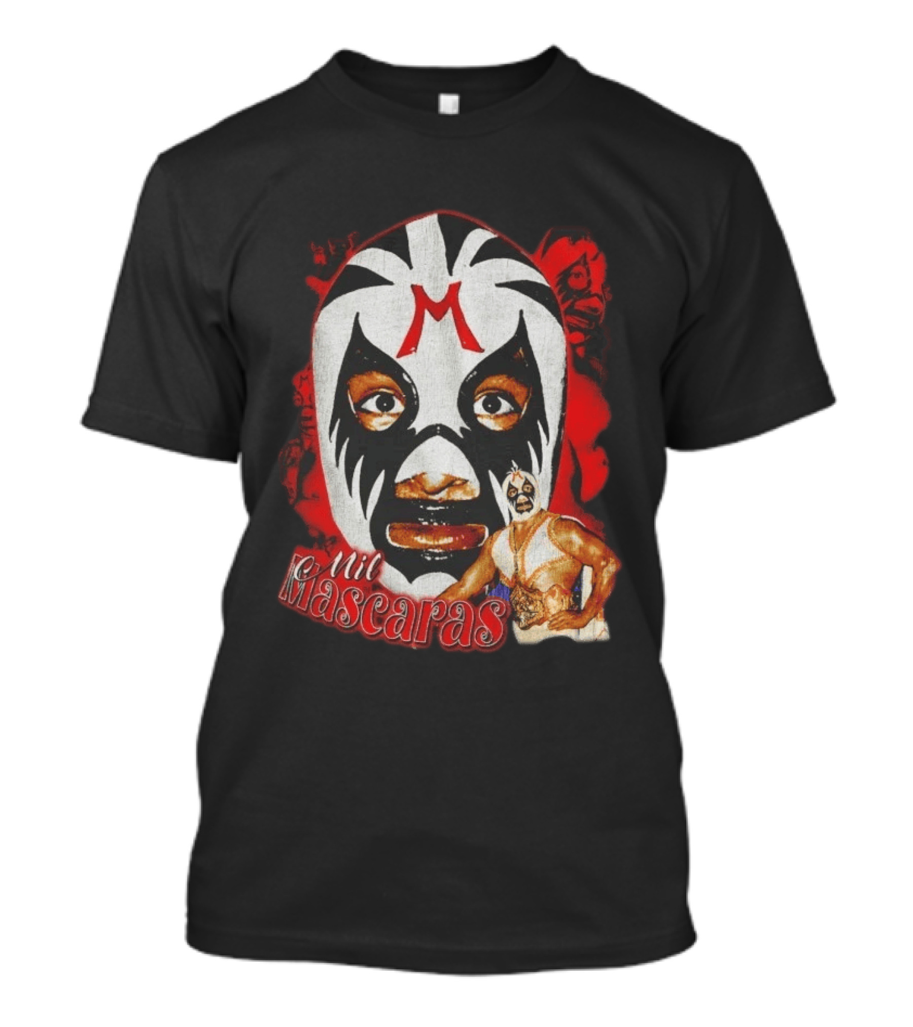 Mil Mascaras Lucha Libre Mask Iconic Mexican Wrestling Legend T-Shirt