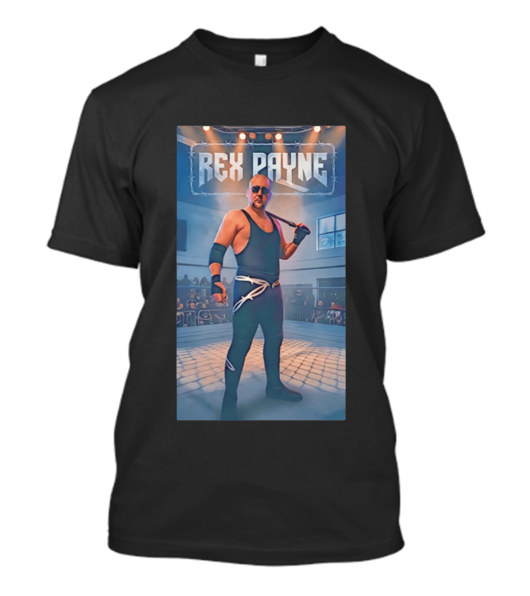 Rex Payne MMA Fighter In Arena With Intense Spotlight And Audience T-Shirt