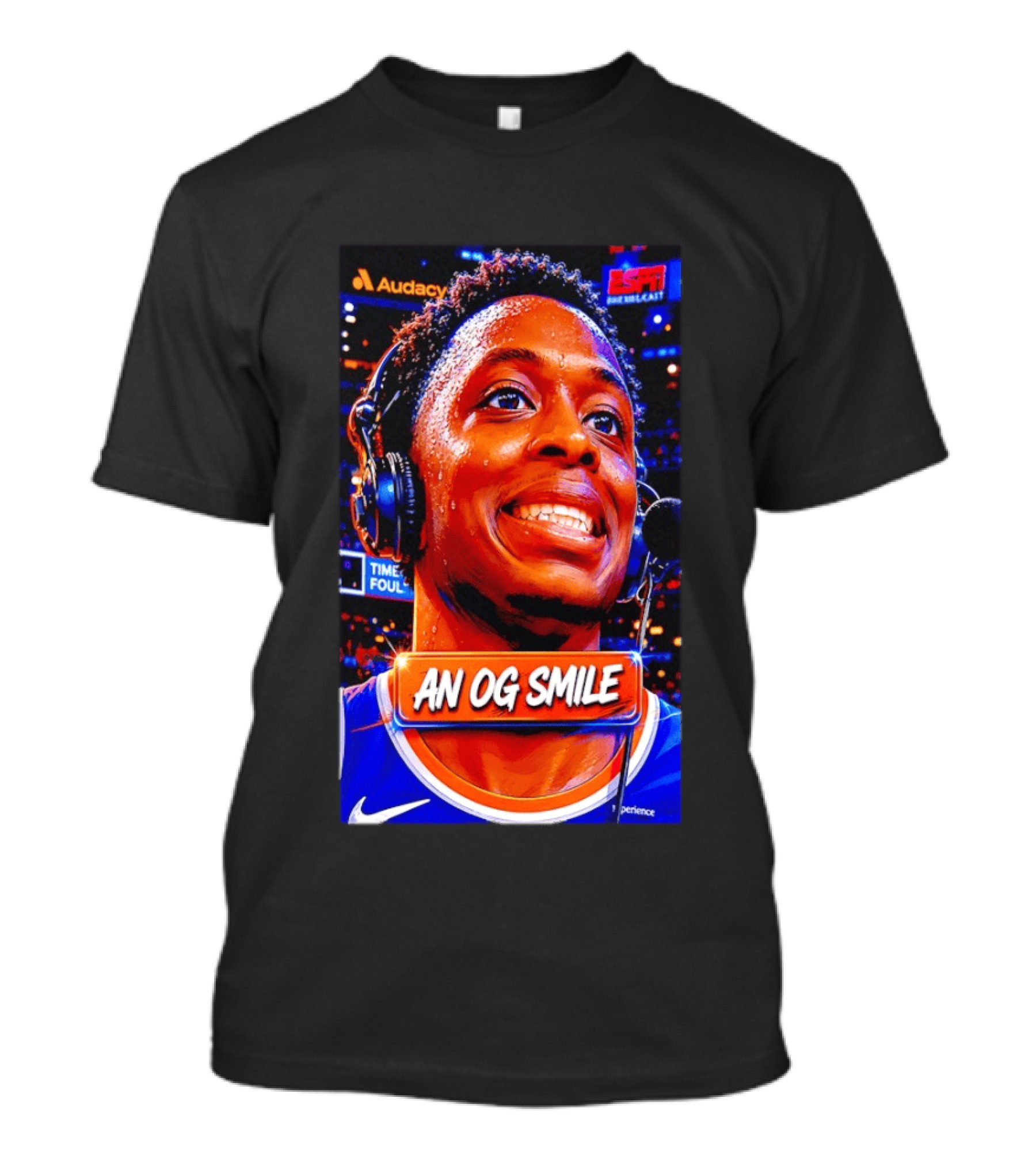 OG Anunoby New York Knicks An OG Smile ESPN NBA Broadcast Experience T-Shirt