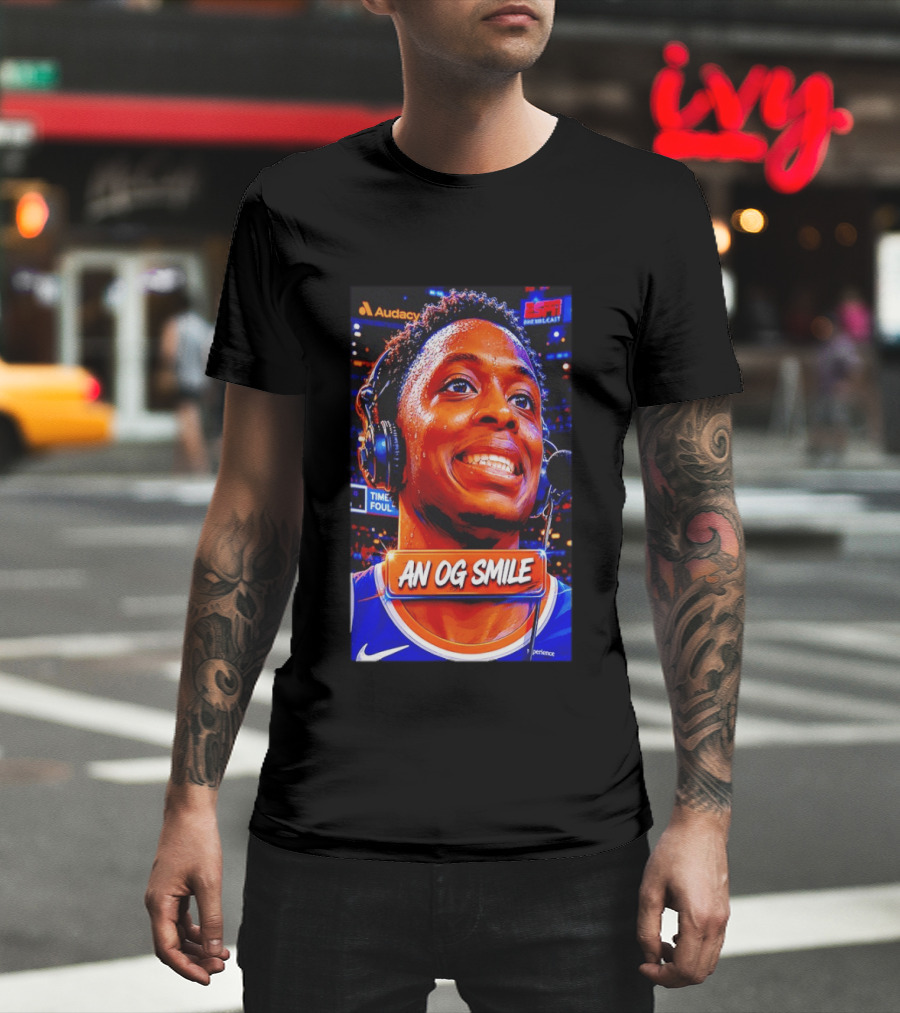 OG Anunoby New York Knicks An OG Smile ESPN NBA Broadcast Experience T-Shirt