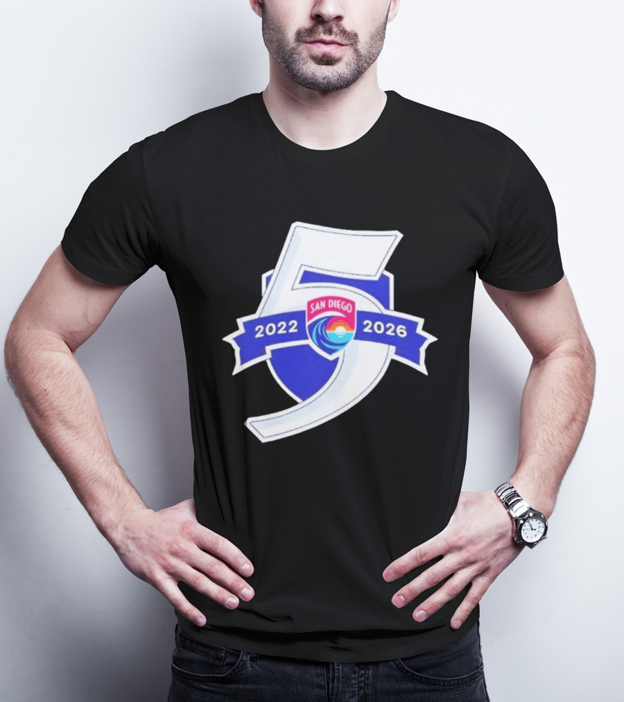 San Diego Wave FC 5 Year Anniversary 2022 2026 T-Shirt