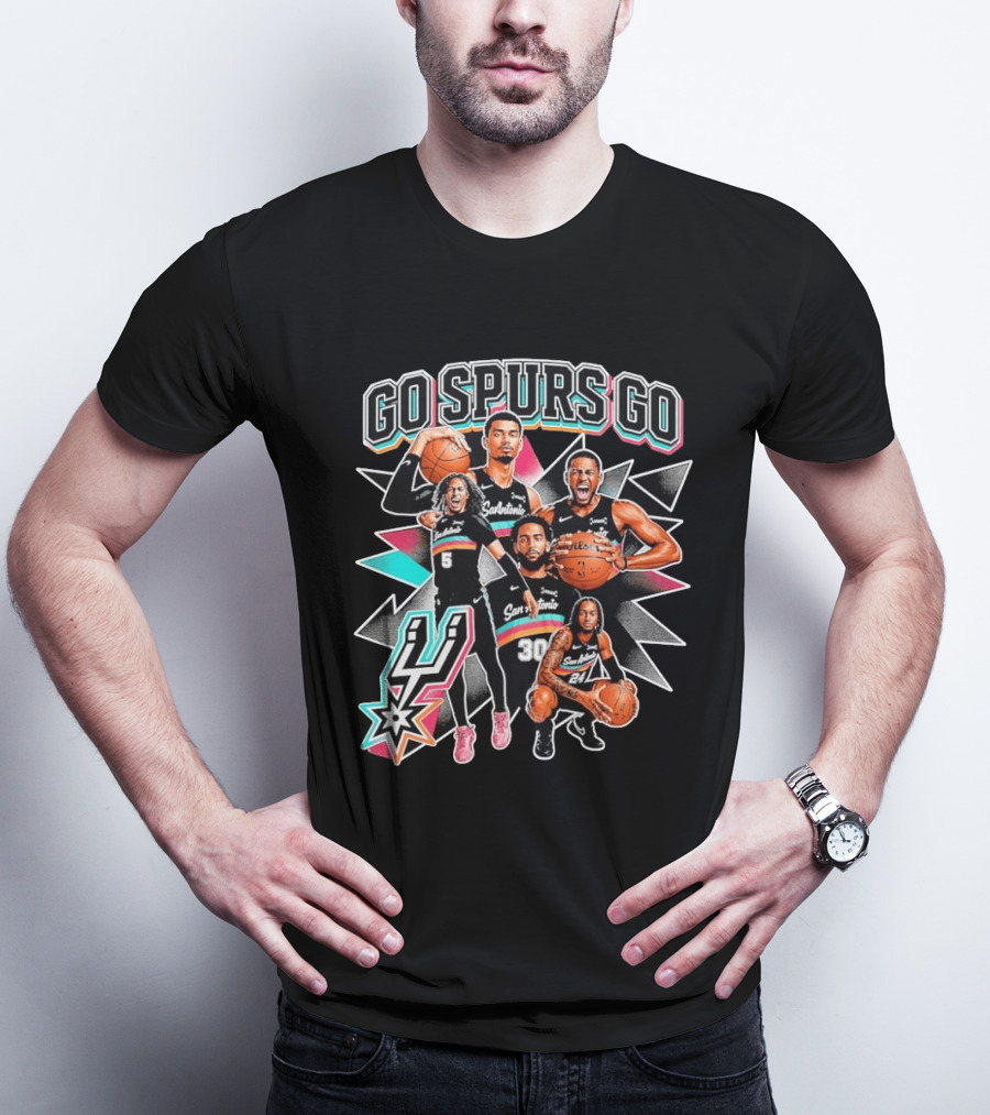 Go Spurs Go San Antonio Spurs Basketball Players Team Enthusiasts T-Shirt