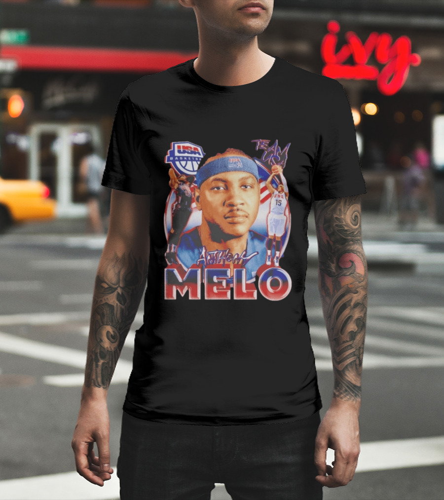 USA Basketball Team Anthony Melo Carmelo Anthony Player Team USA T-Shirt