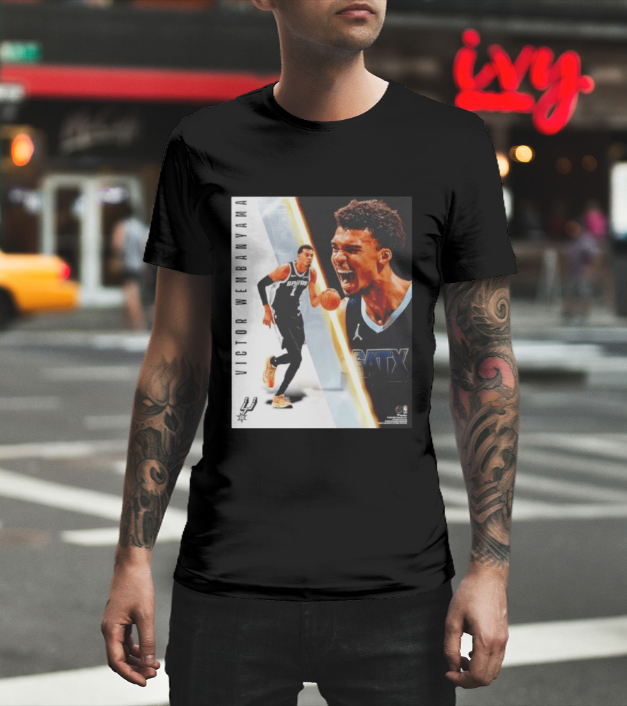 Victor Wembanyama San Antonio Spurs SATX Radiance Collage T-Shirt