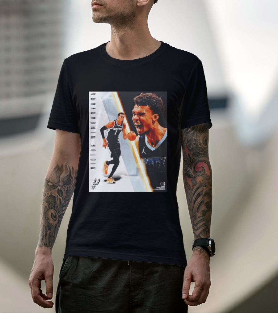 Victor Wembanyama San Antonio Spurs SATX Radiance Collage T-Shirt
