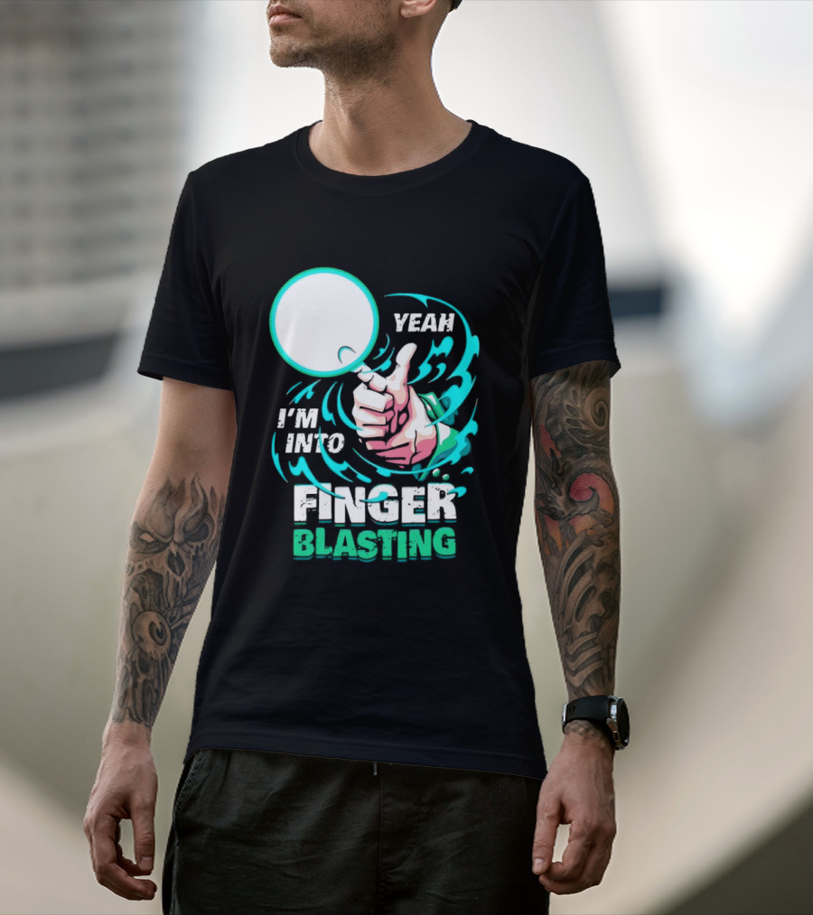 Yeah I Am Into Finger Blasting Cartoon Thumbs Up Spiral T-Shirt