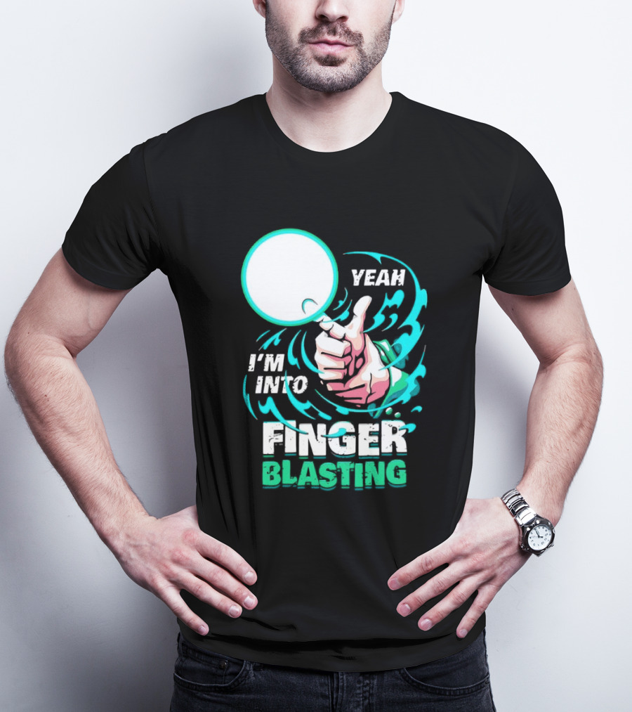 Yeah I Am Into Finger Blasting Cartoon Thumbs Up Spiral T-Shirt