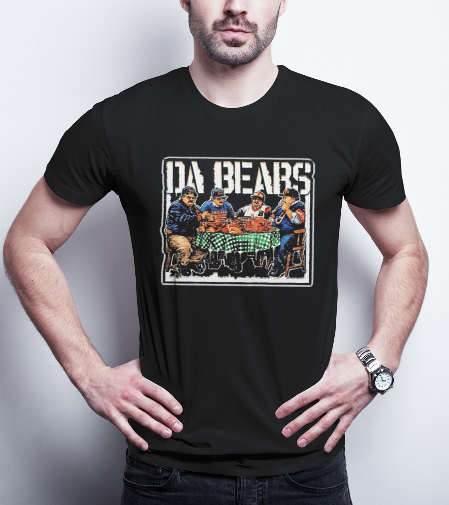 Chicago Bears Fans Eating At A Table Da Bears Classic Tailgate Gathering T-Shirt