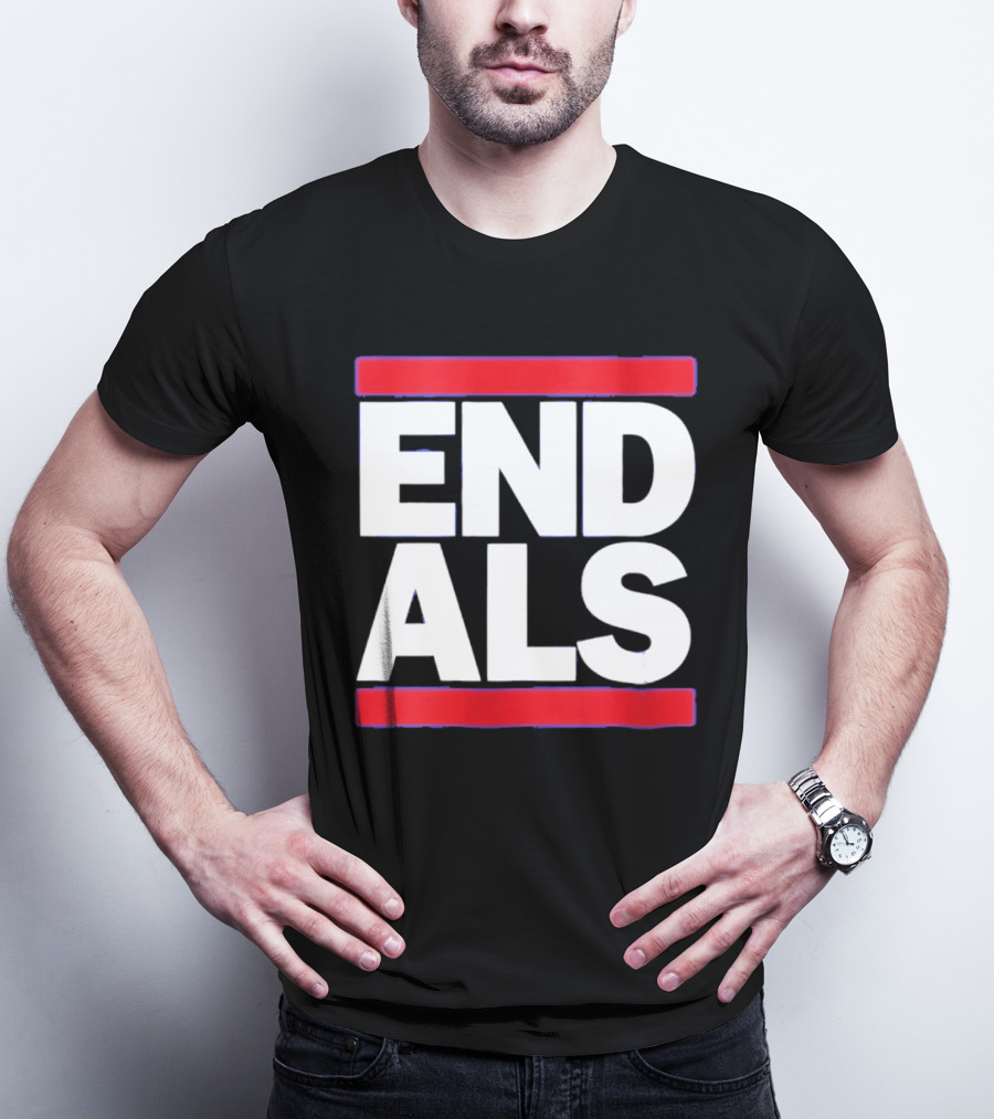 Chicago Cubs Lou Gehrig Day End ALS Campaign Red Blue T-Shirt