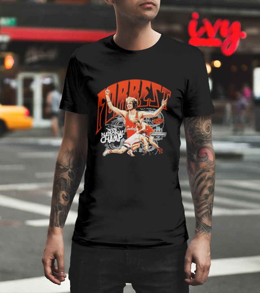 Jax Forrest Oklahoma State Cowboys Wrestling 2026 National Champ T-Shirt