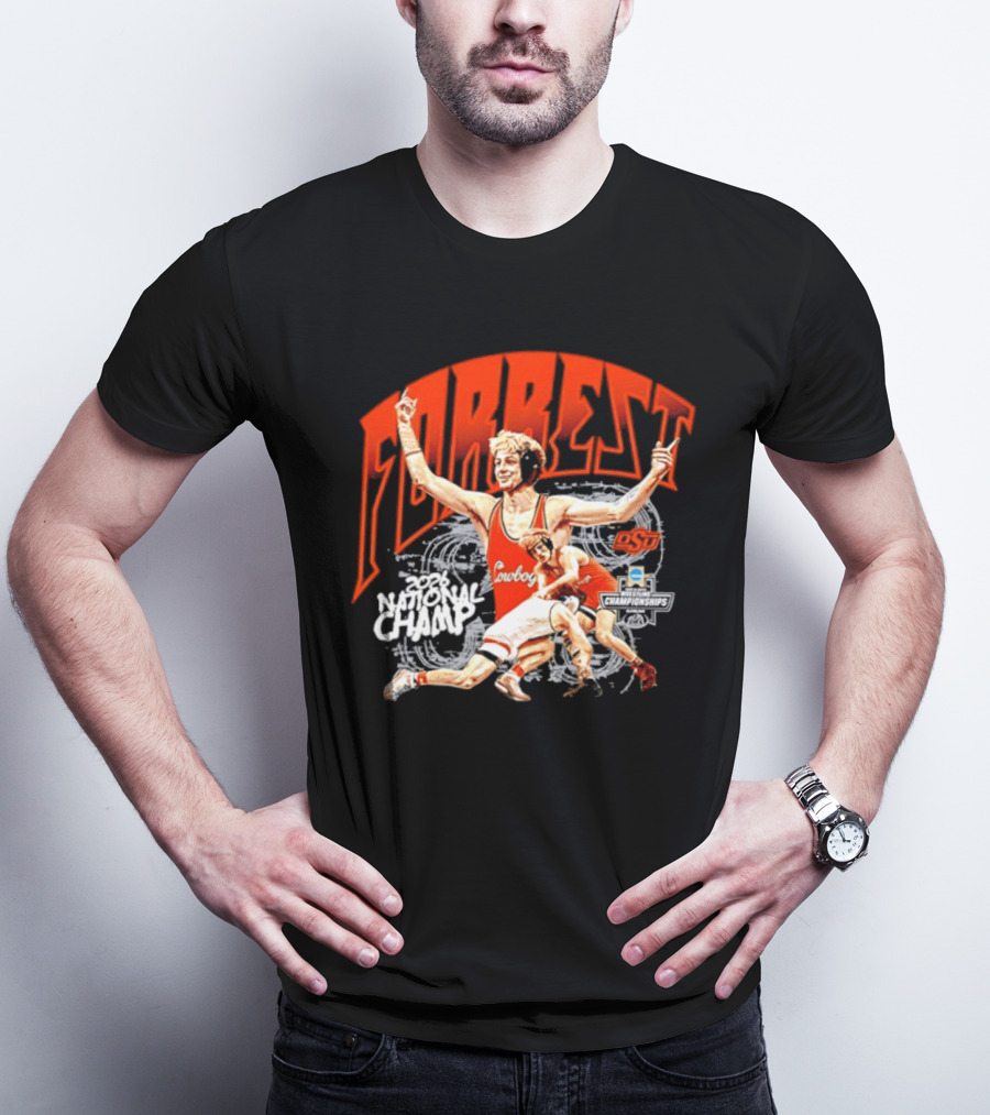 Jax Forrest Oklahoma State Cowboys Wrestling 2026 National Champ T-Shirt