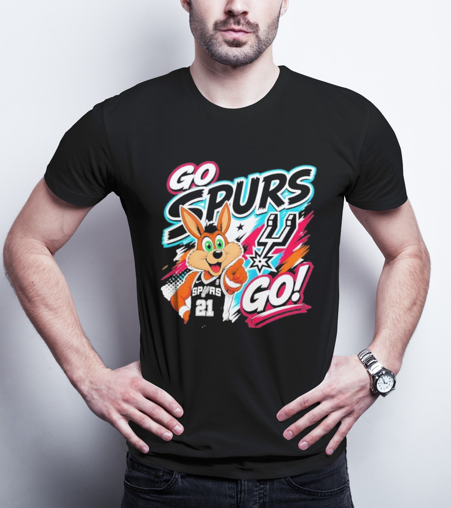 Go Spurs Go San Antonio Spurs Coyote Basketball 21 T-Shirt