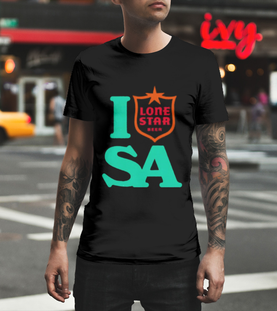 Lone Star Beer I Love San Antonio USA Texas T-Shirt