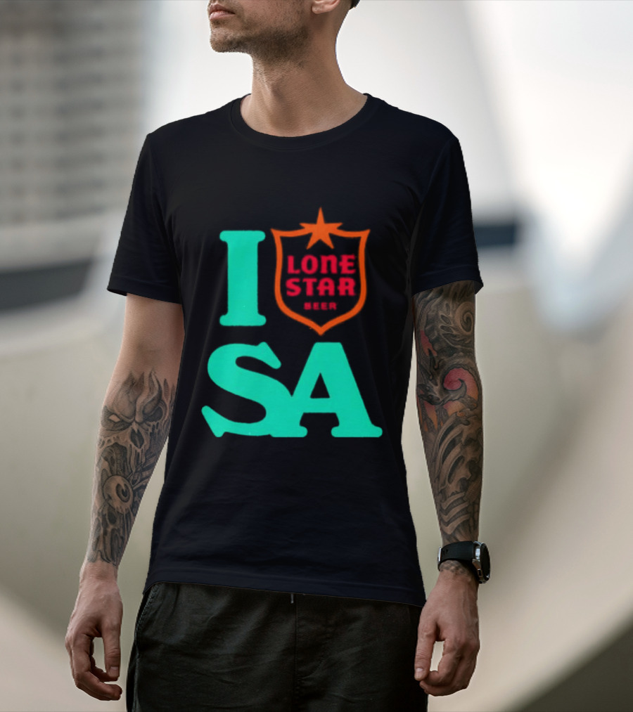 Lone Star Beer I Love San Antonio USA Texas T-Shirt